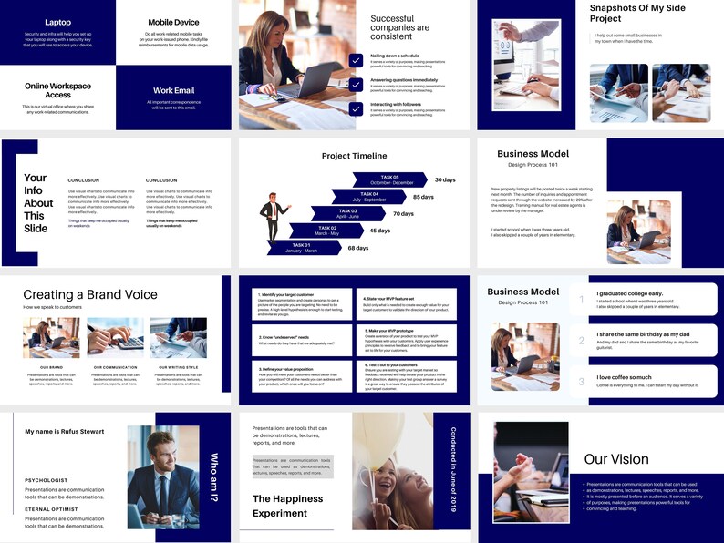 Modern Minimal Power Point Template, Easy Editable Presentation ...