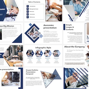 Modern Minimal Power Point Template Easy Editable - Etsy