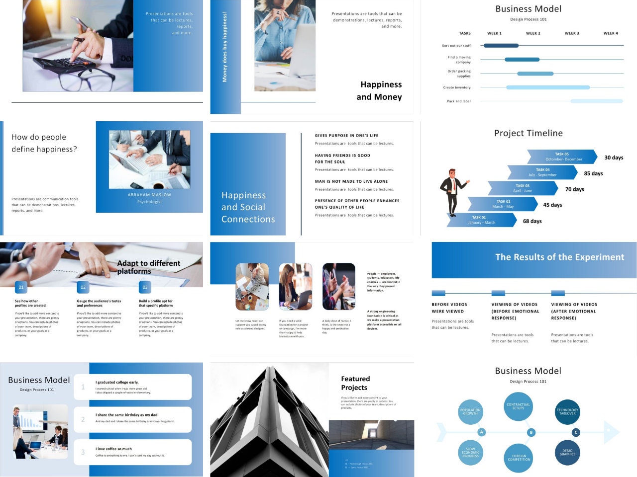 Modern Minimal Power Point Template Editable Power (Download Now) - Etsy