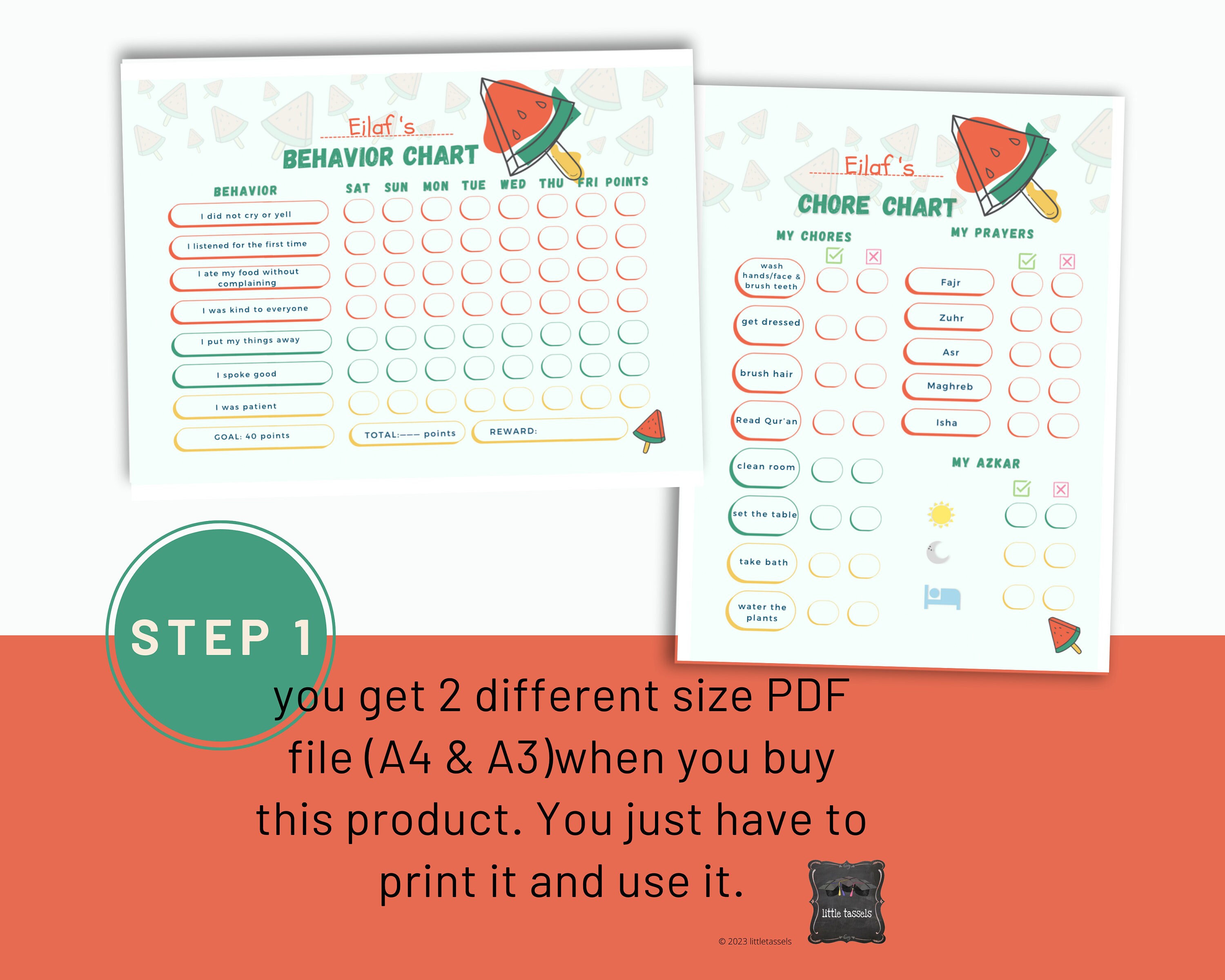 Editable Islamic Behavior Management Kit for Kids | Behavior Tracker ...