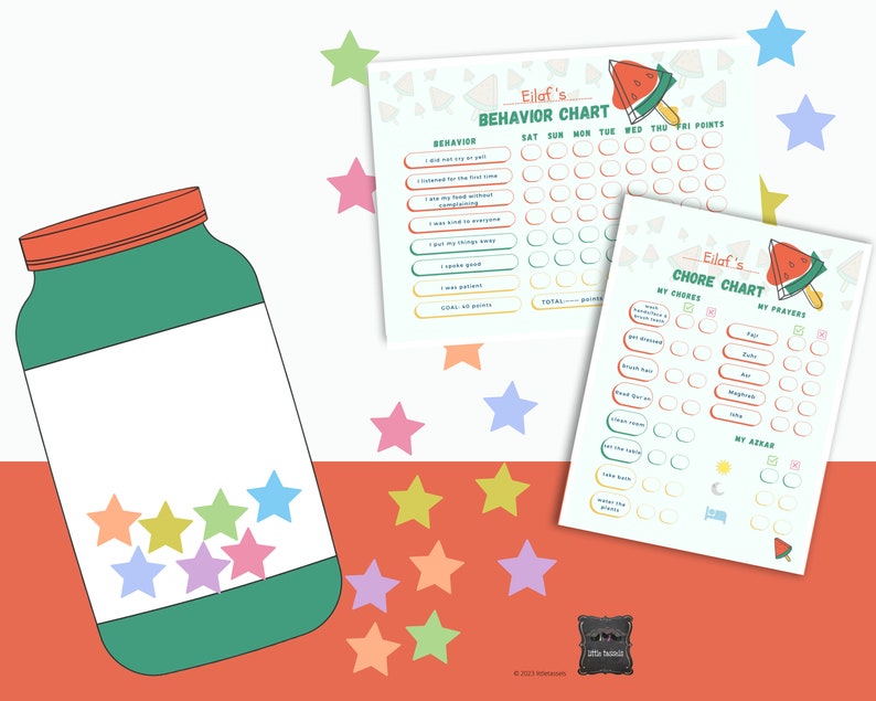 Editable Islamic Behavior Management Kit for Kids | Behavior Tracker ...