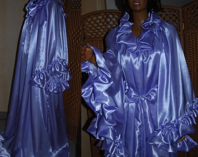 XXL DREAM Shiny Satin Satin Dress Satin Dress Very Long Lavender ...