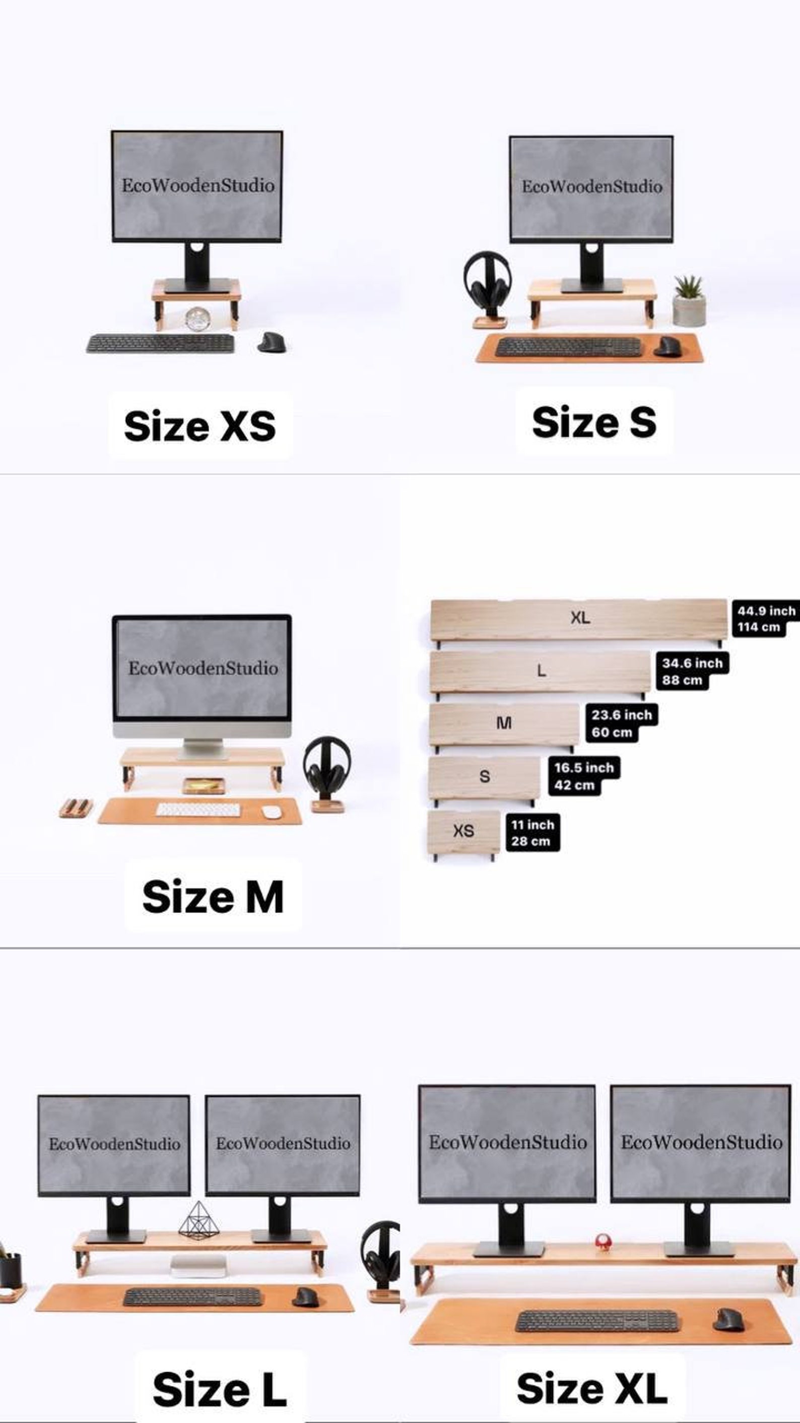 Monitor Stand, Monitor Riser, Laptop Stand, Desktop Organizer, Gift for ...