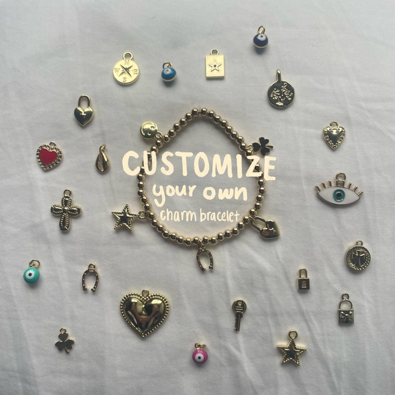 Gold Charm Bracelet - Etsy