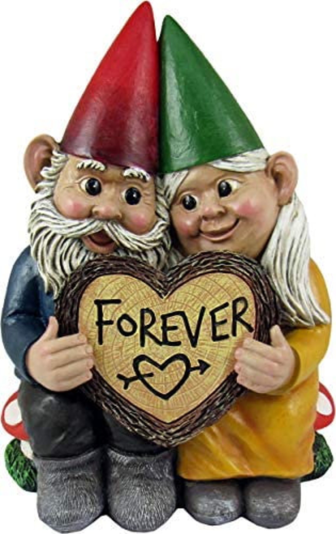 Gnome Couple Adorable Hand-Painted Gnome Couple in Love with | Etsy