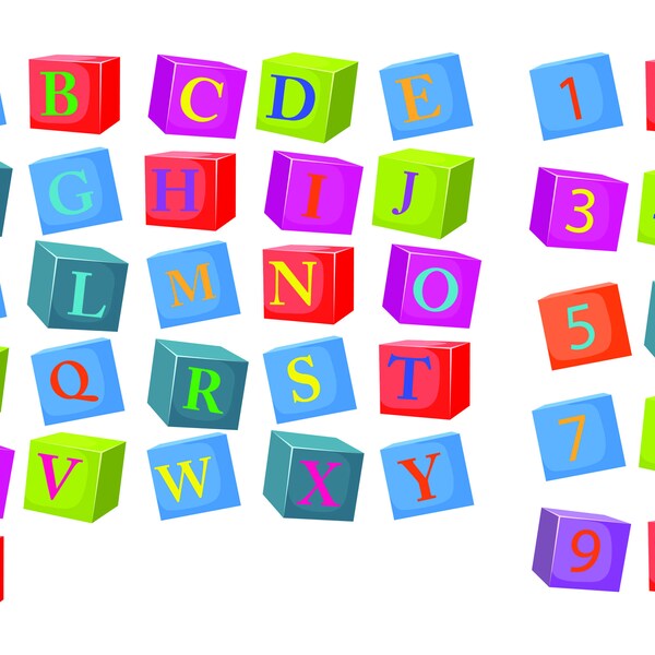 Building Blocks Clipart - Etsy