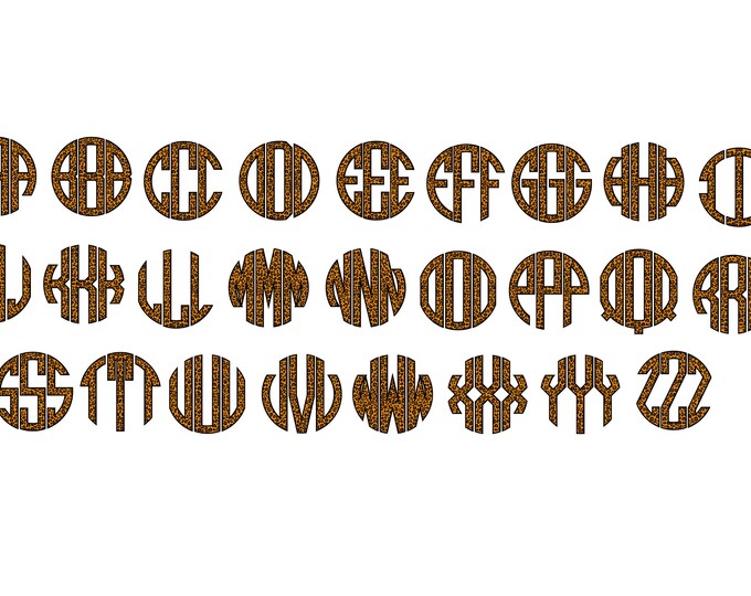 LEOPARD MONOGRAM SVG, Leopard Font Svg, Leopard Monogram Letters Svg ...