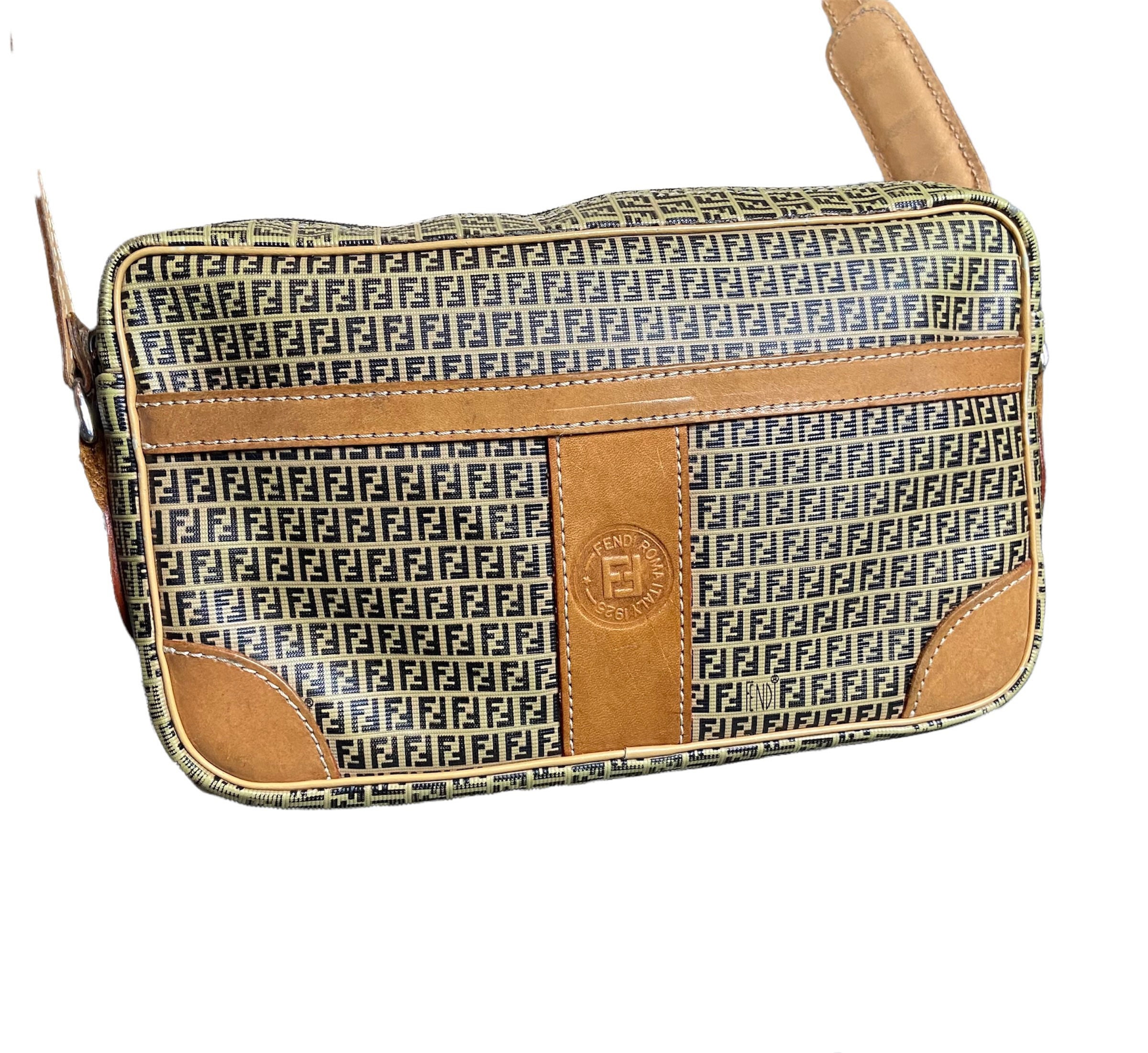 Fendi Roma Monogram FF Logo Leather Iconic Crossbody Bag / - Etsy