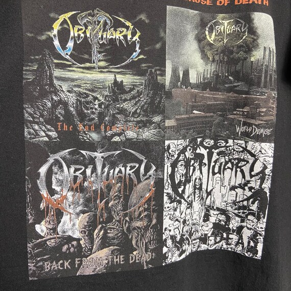 Vintage Obituary Anthology Death Metal Band T-Shirt - Gem