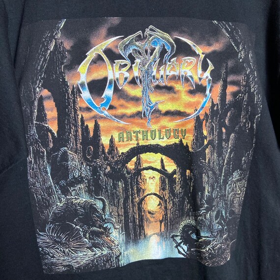 Vintage Obituary Anthology Death Metal Band T-Shirt - Gem