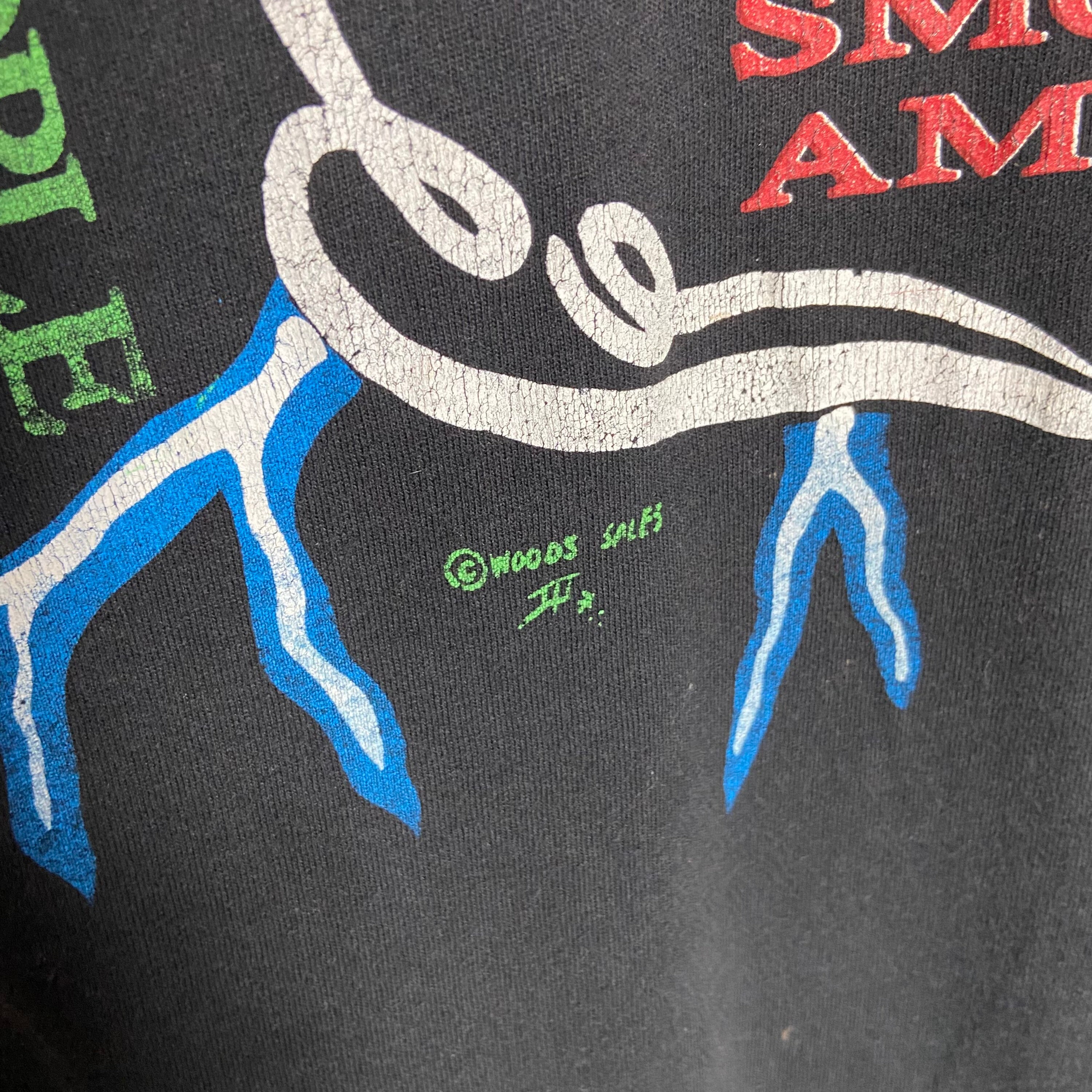 Vintage 90s Ass Kickin USA Thunder Home Grown Weed OVP T Shirt / All ...