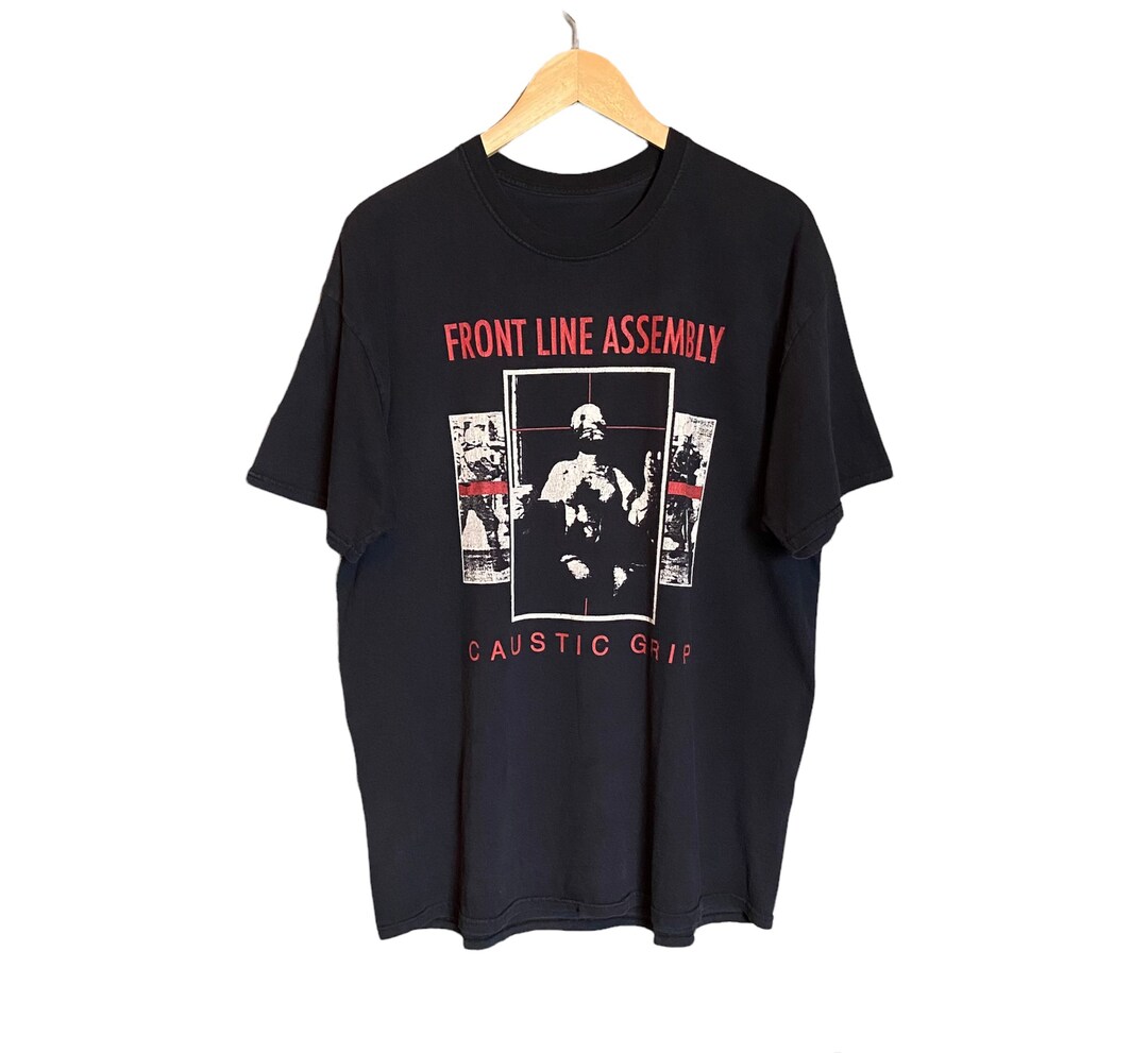 Vintage Front Line Assembly Caustic Grip T Shirt / Wax Track Records ...