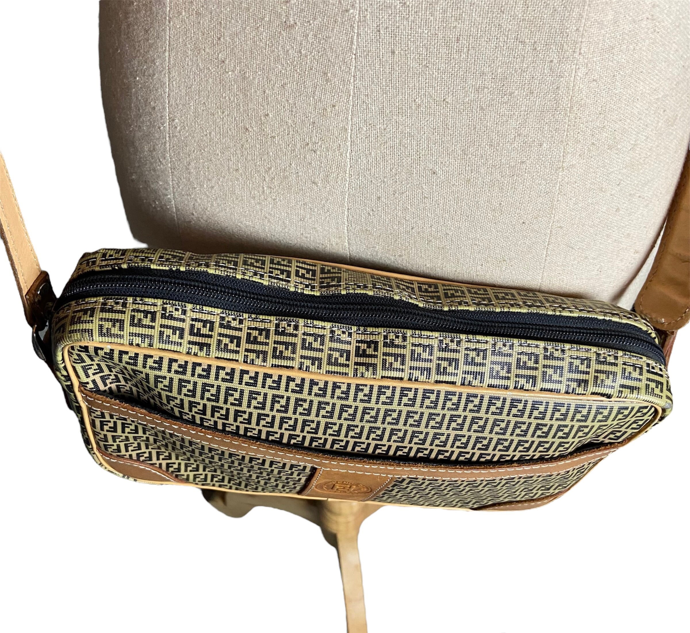 Fendi Roma Monogram FF Logo Leather Iconic Crossbody Bag / - Etsy