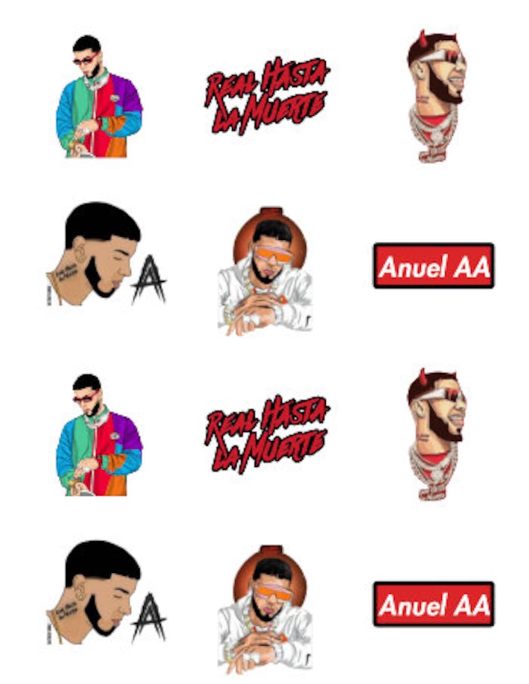 Anuel AA Pre-cut Edible Images Multiple Sizes For: Cake Pops, Oreos ...