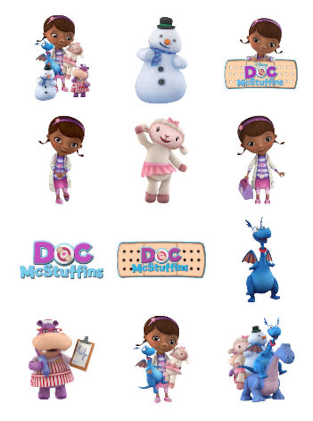 Doc Mcstuffins Pre Cut Edible Images Multiple Sizes For Cake Pops Oreos Cupcakes Apples