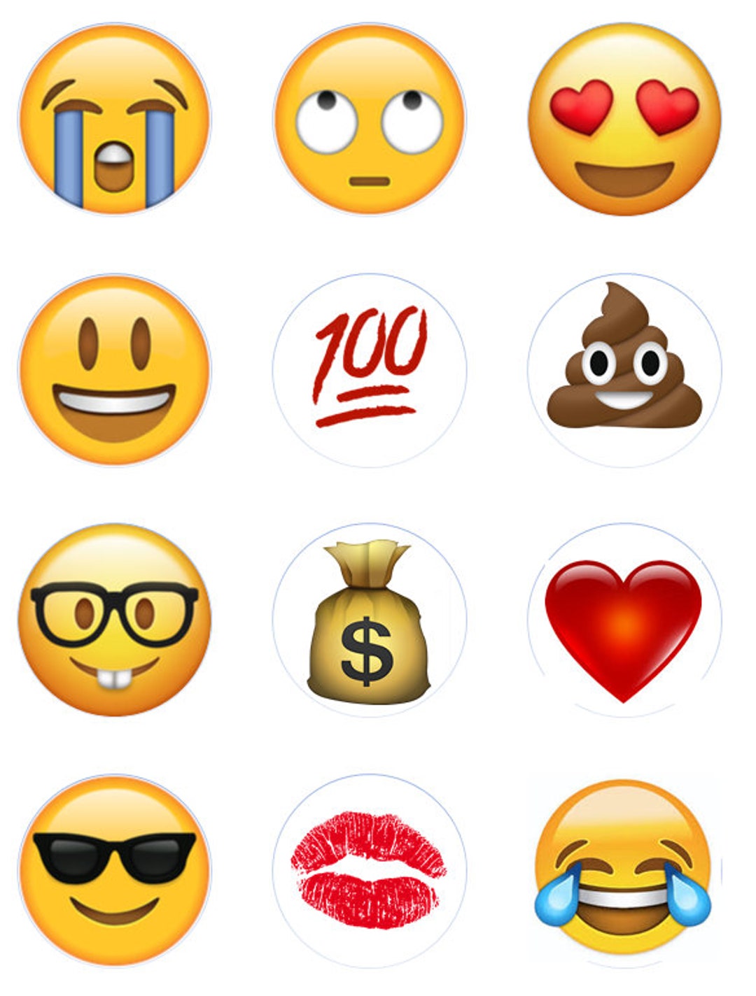 Emoji Pre-cut Edible Images Multiple Sizes For: Cake Pops, Oreos ...