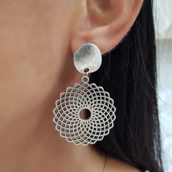 Big Round Earrings - Etsy