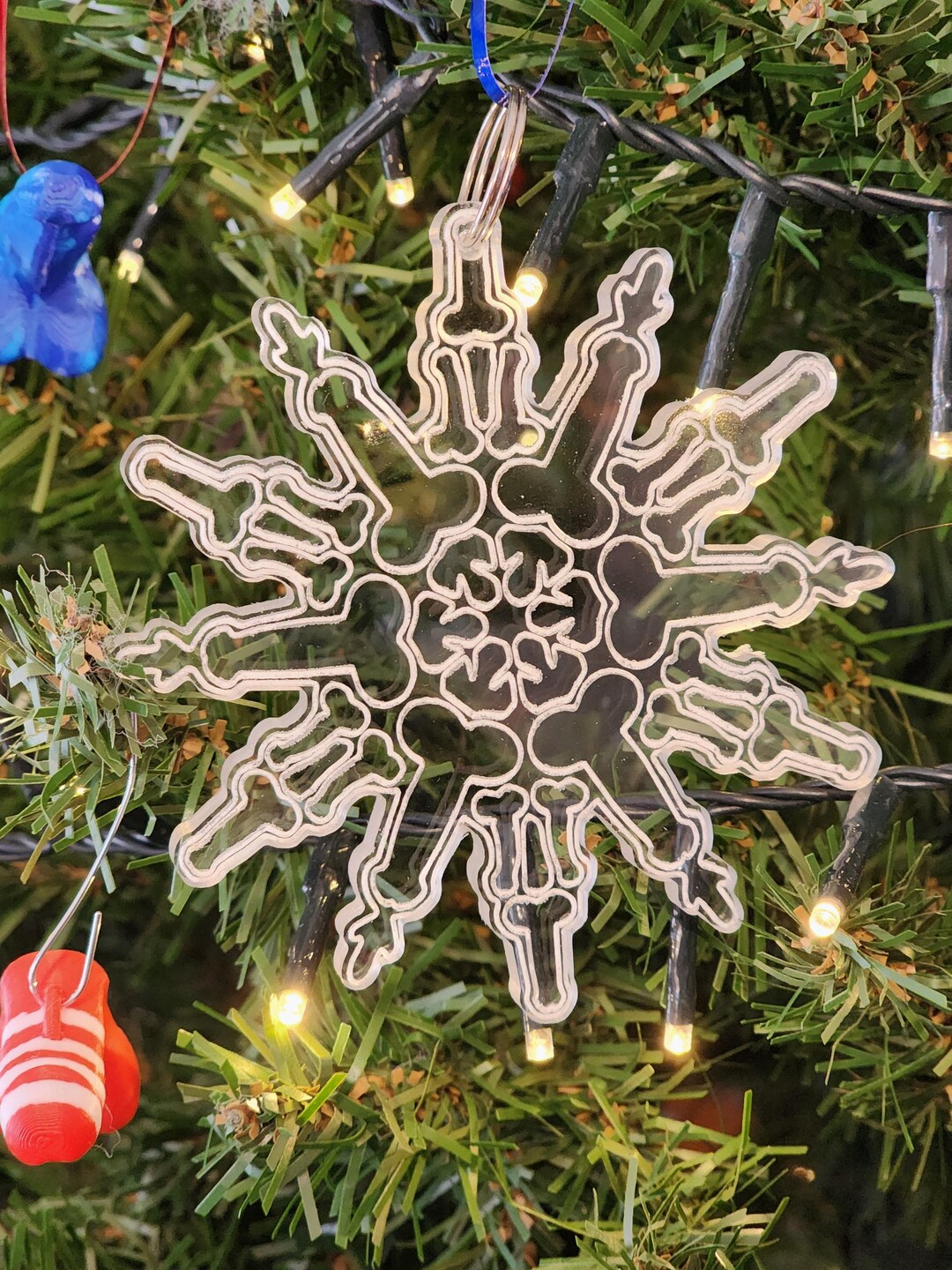 Merry Dickmas Penis Snowflake Ornament Gag T White Elephant T Stocking Stuffer A Great