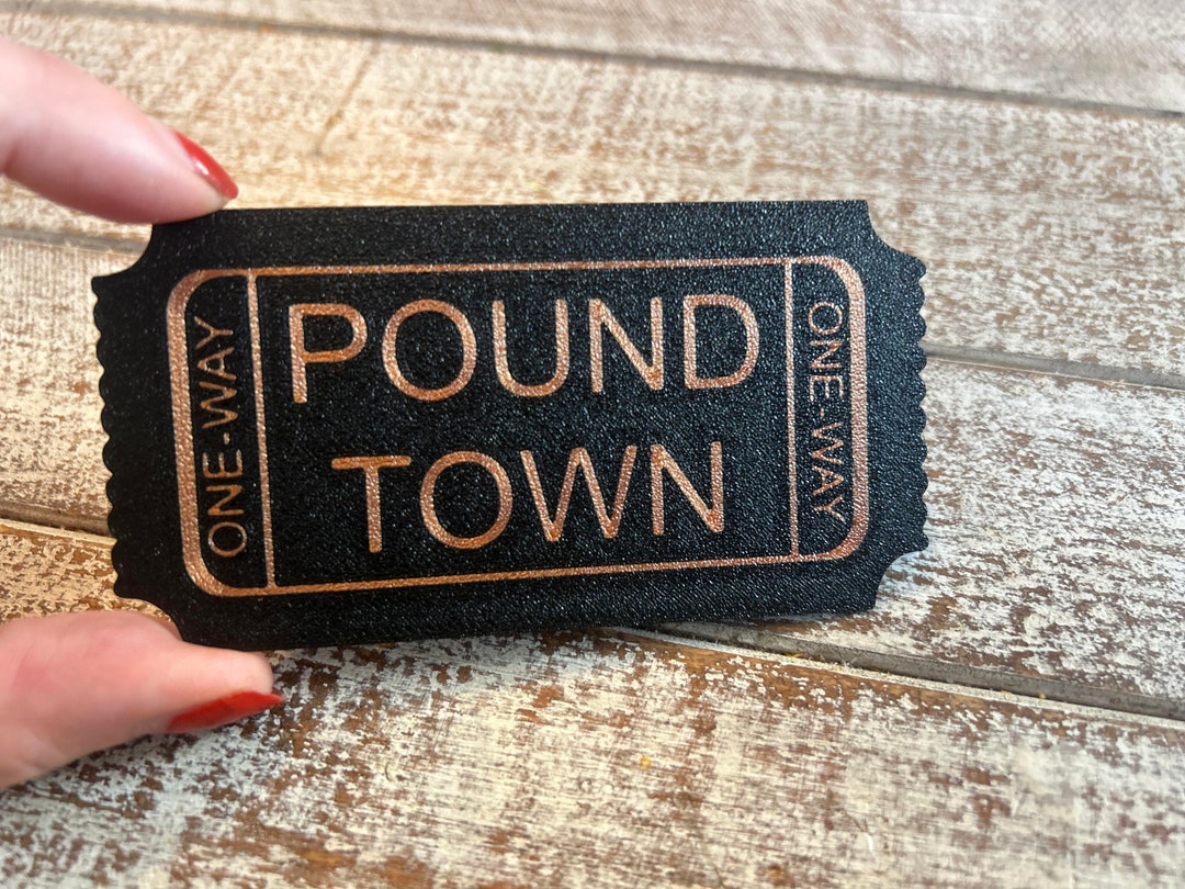 Wallet Sized One Way Ticket to Pound Town 3d Printed Gag Gift for the ...