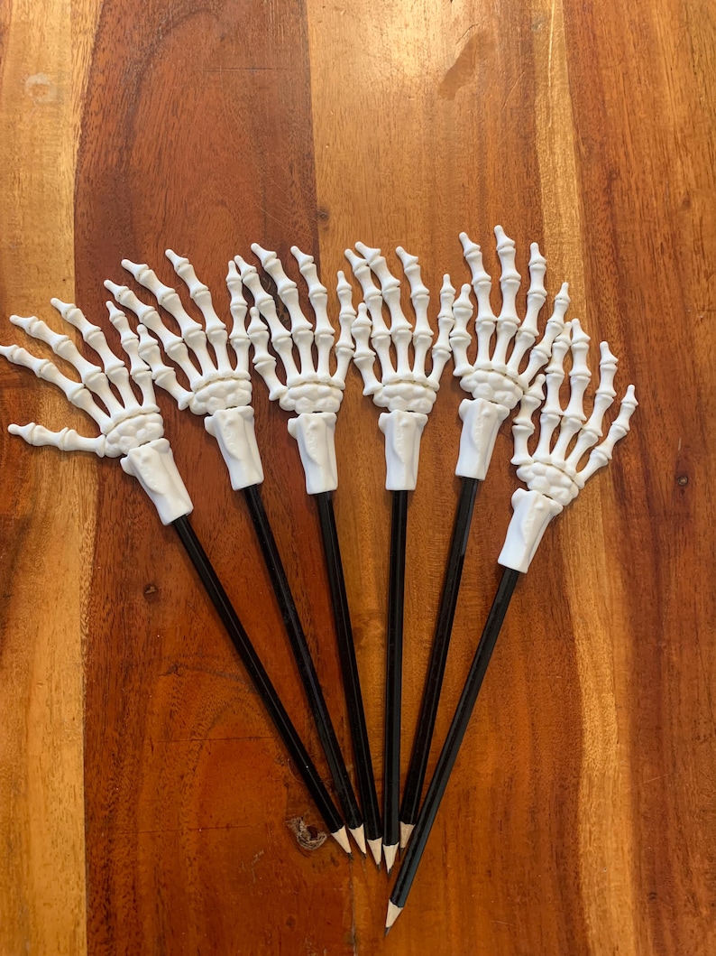 Articulated ( Flexi) Skeleton Hand Pencil Topper - Etsy