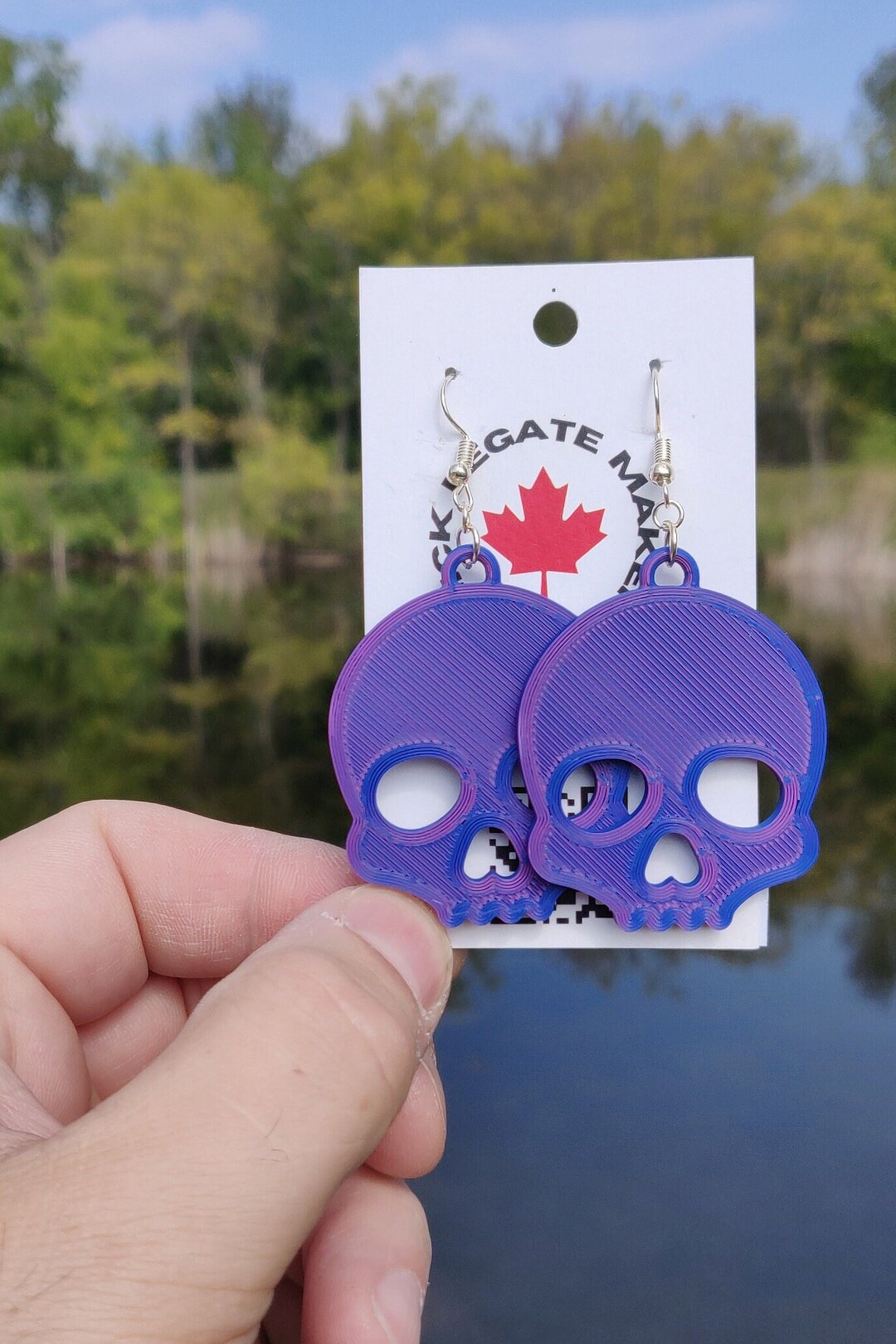 Spooky 3D Printed Halloween Skull Earrings | Creepy Gothic Jewelry - Etsy