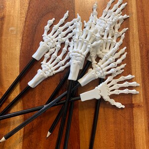 Articulated ( Flexi) Skeleton Hand Pencil Topper - Etsy