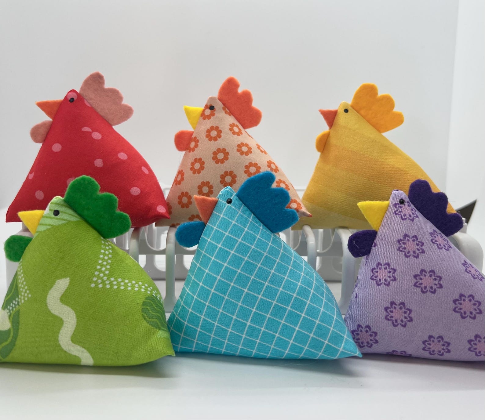 Rainbow Bean Bag Chicken Set, Waldorf Chicken Toys - Etsy