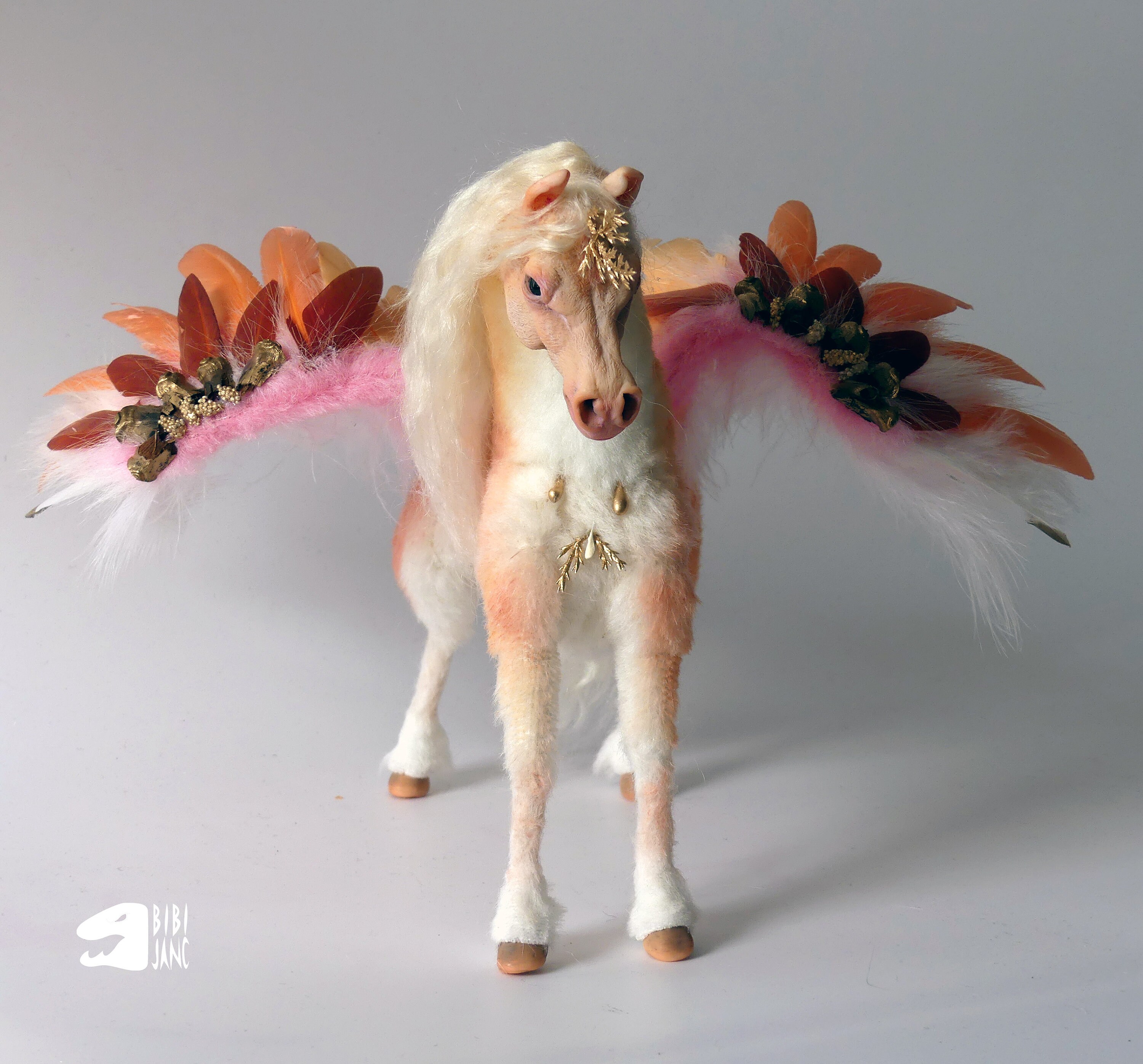 Pink Unicorn Pegas Winged Fantasy Horse Artistic Ooak Poseable Toy ...