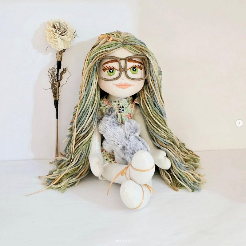 Handmade Fabric Doll - Etsy