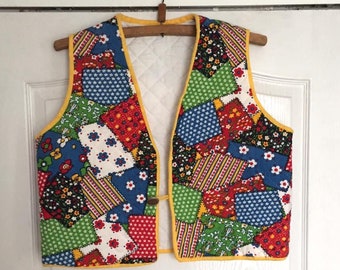Patchwork Vest - Etsy