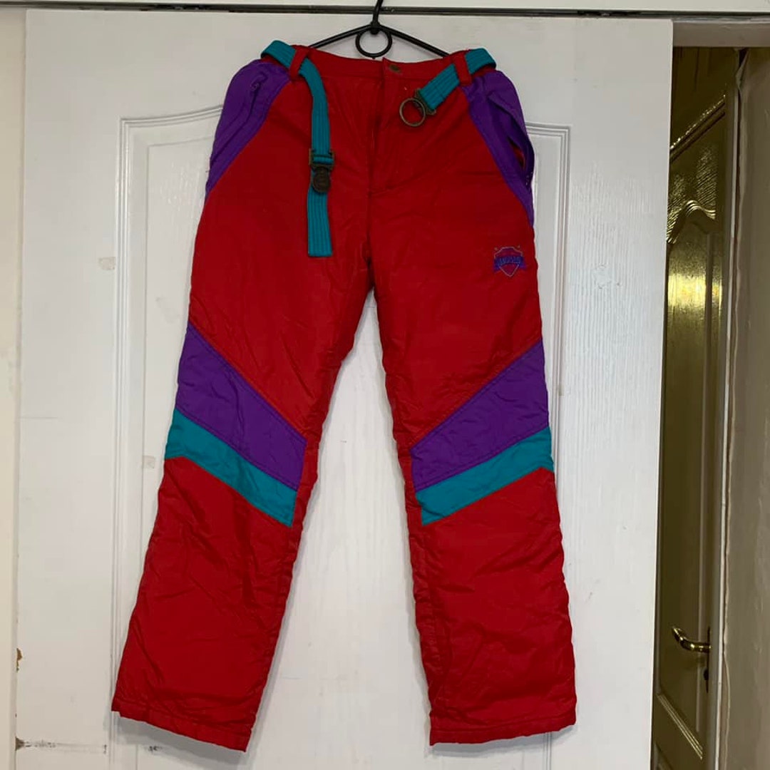 Vintage 90s Kids Red Ski Pants: Junior Snow Suit - Etsy