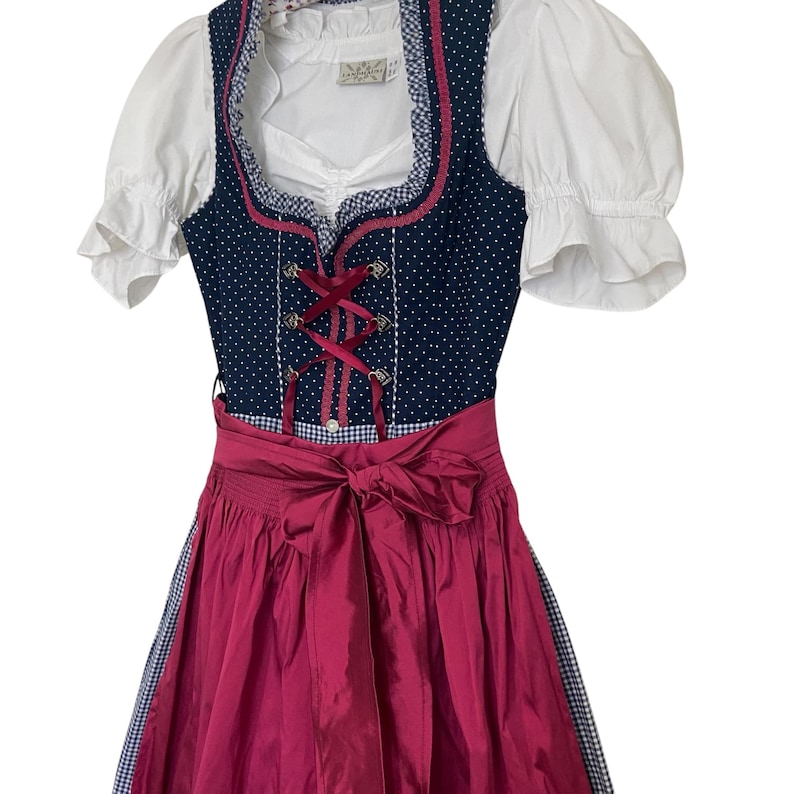 Vintage Dirndl Dress Dirndl Top Oktoberfest Dress Dirndl Apron M-L - Etsy