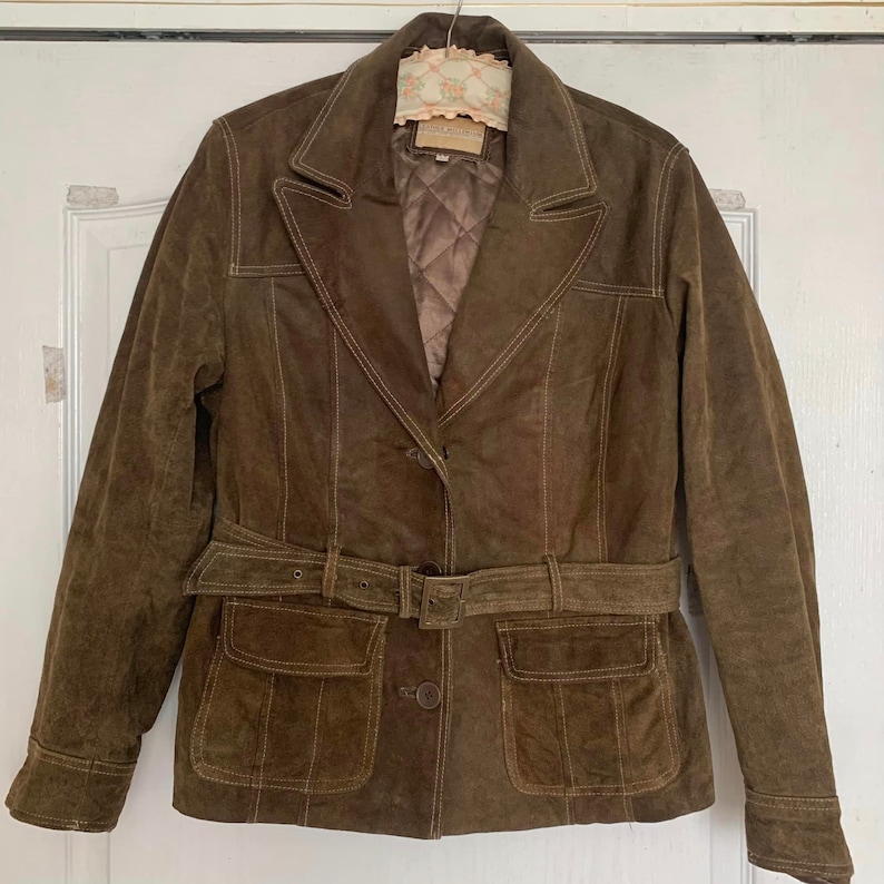 Vintage Brown Suede Jacket 70s Leather Jacket Womens Suede Jacket - Etsy