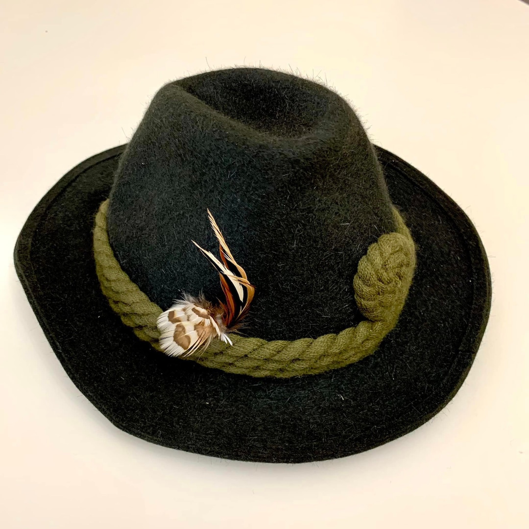 Vintage Dirndl Tyrolean Hat Wool Hunting Hat Austrian Hat - Etsy