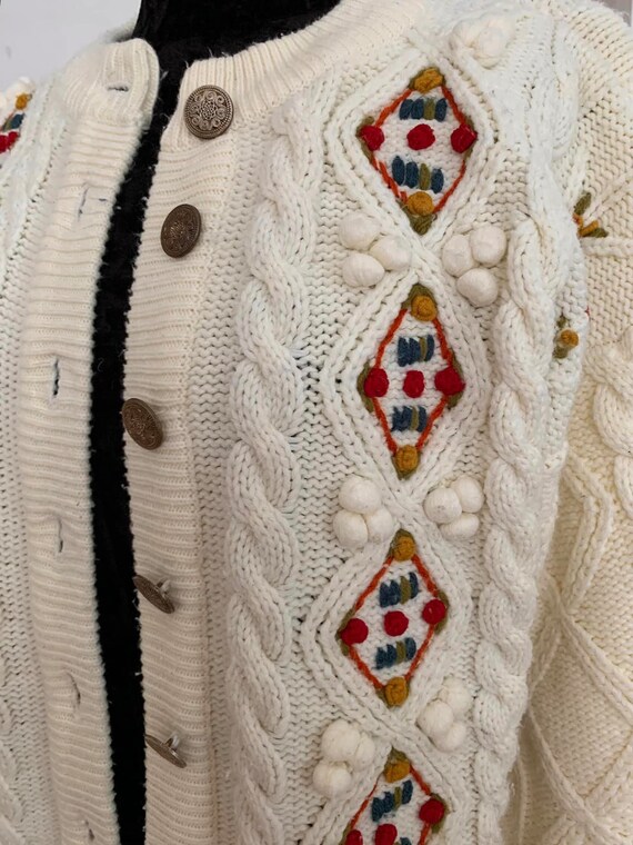 Vintage Austrian cardigan Folklore cardigan Dirndl Em… - Gem