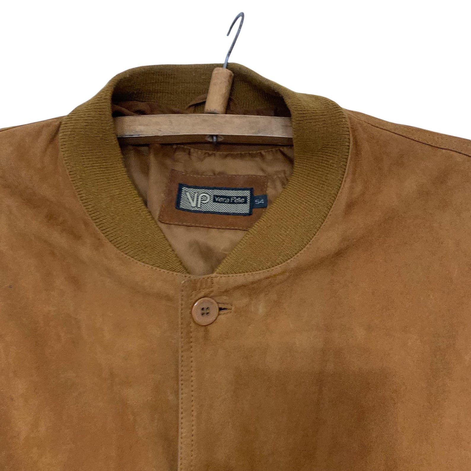 Vintage Suede Bomber Jacket: Copper Brown Italian Leather - Etsy