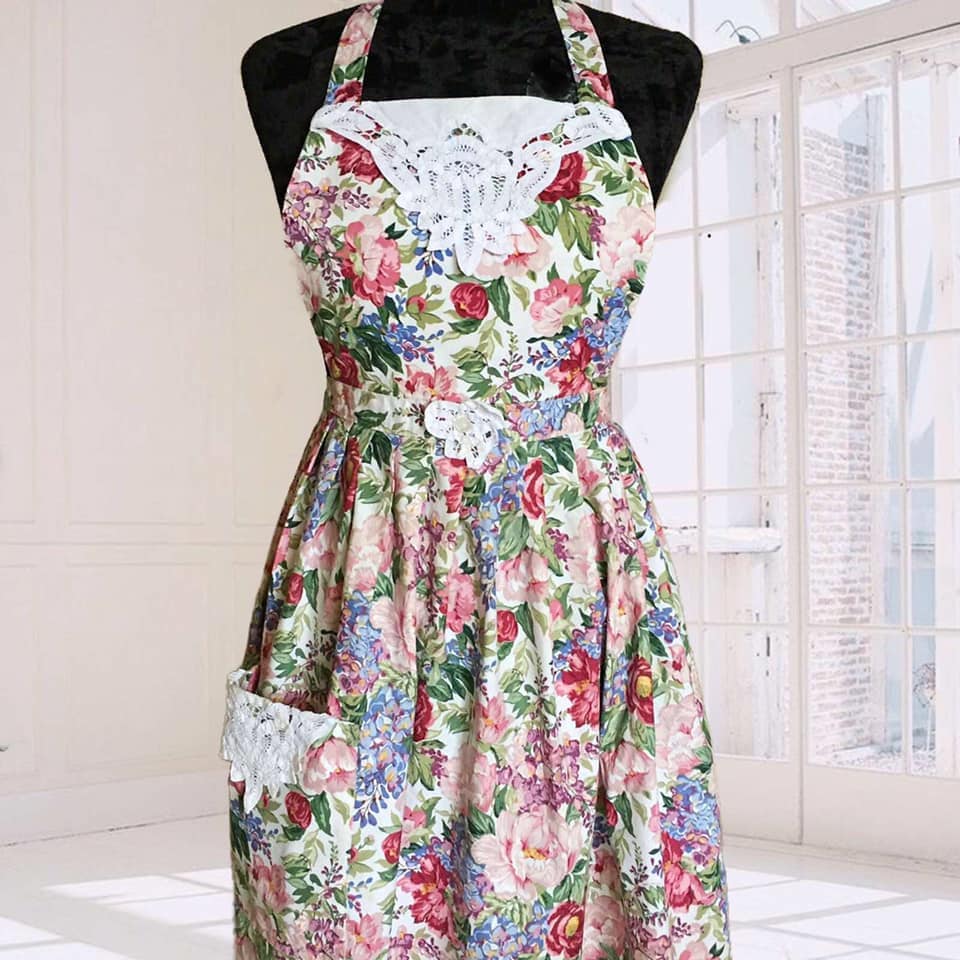 Vintage Apron Dress Cottagecore Apron Floral Women's Apron - Etsy
