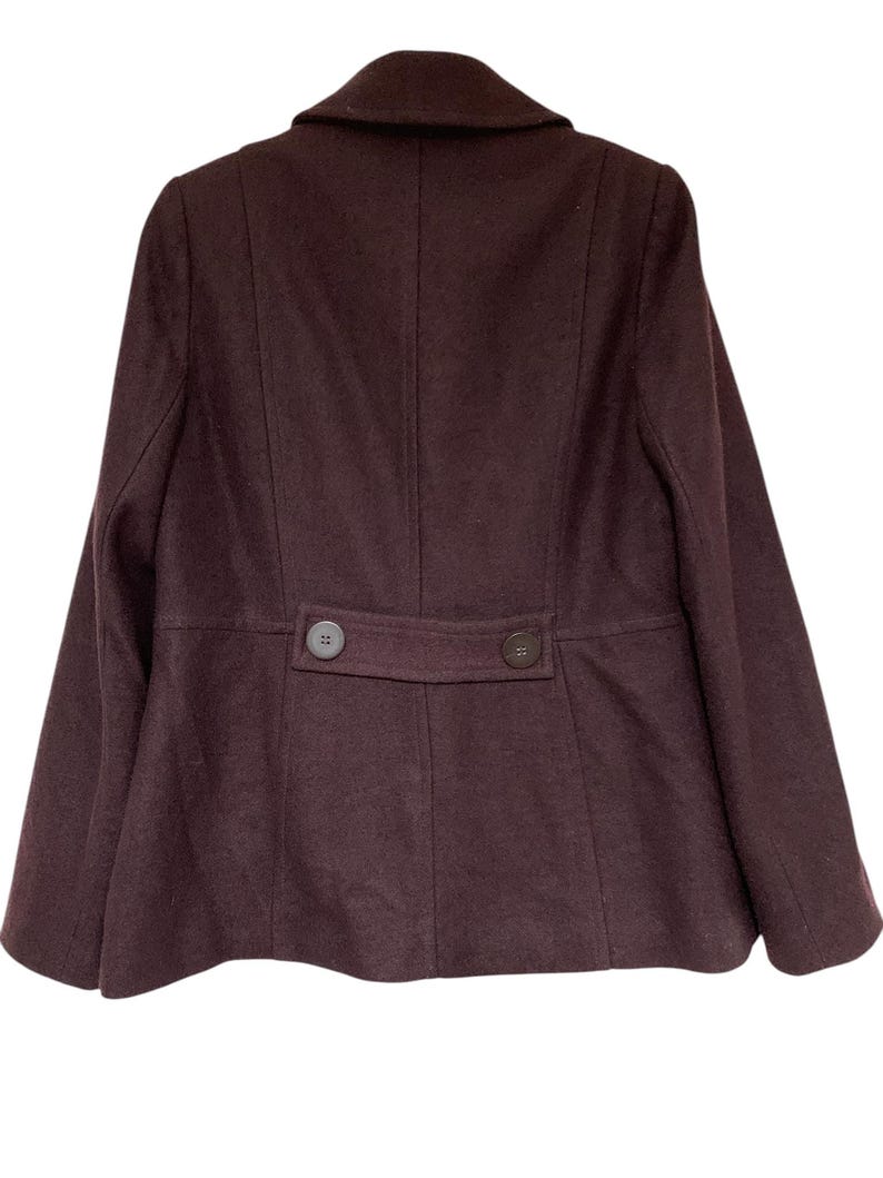 Vintage Wool Mixture Chocolate Brown Coat Short Wool Coat Wool Jacket ...