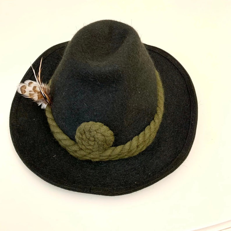 Vintage Dirndl Tyrolean Hat Wool Hunting Hat Austrian Hat - Etsy