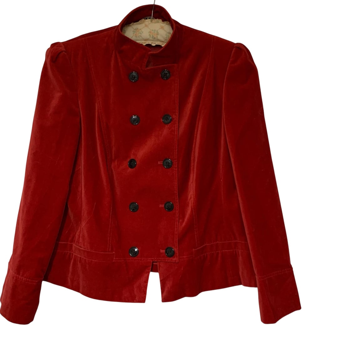 Vintage Red Velvet Blazer Women Velvet Jacket Women Evening Blazer - Etsy