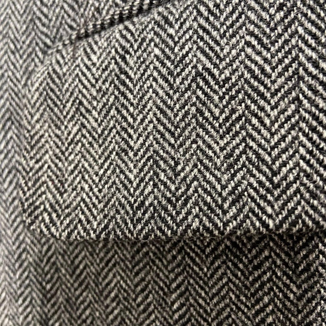 Vintage Tweed Jacket Grey Tweed Herringbone Jacket Tweed Blazer Jacket ...
