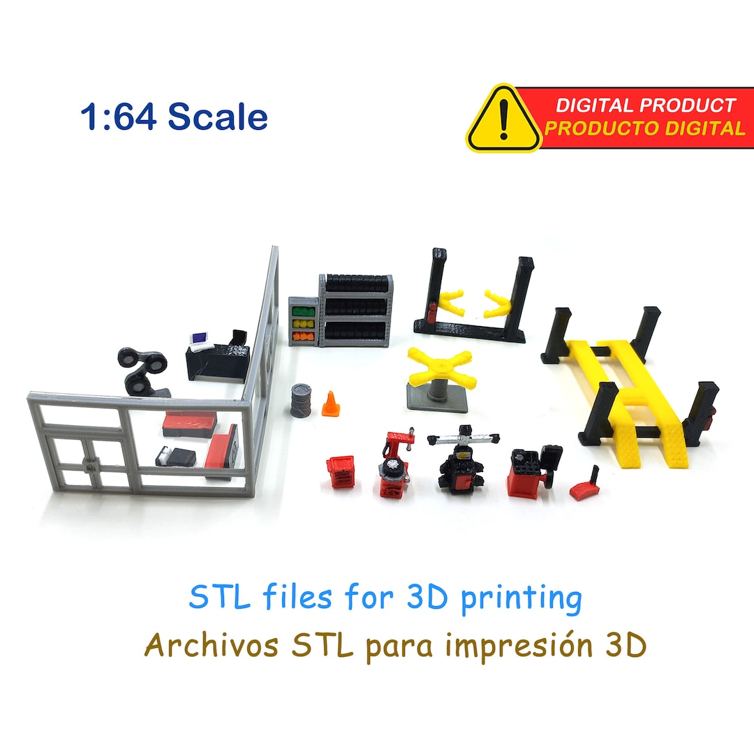 Kit Items for Mechanical Workshop, Garage, 1:64 Scale for Garage Mechanical Workshop Diorama ...