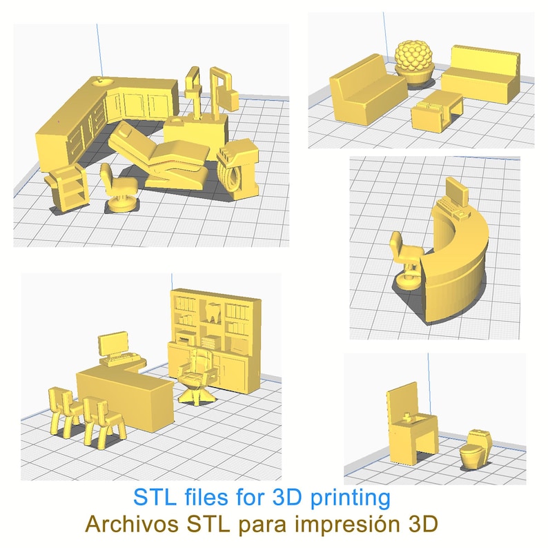Dental Office Kit 1:50 Scale - STL Files for 3D Printing - Miniature ...