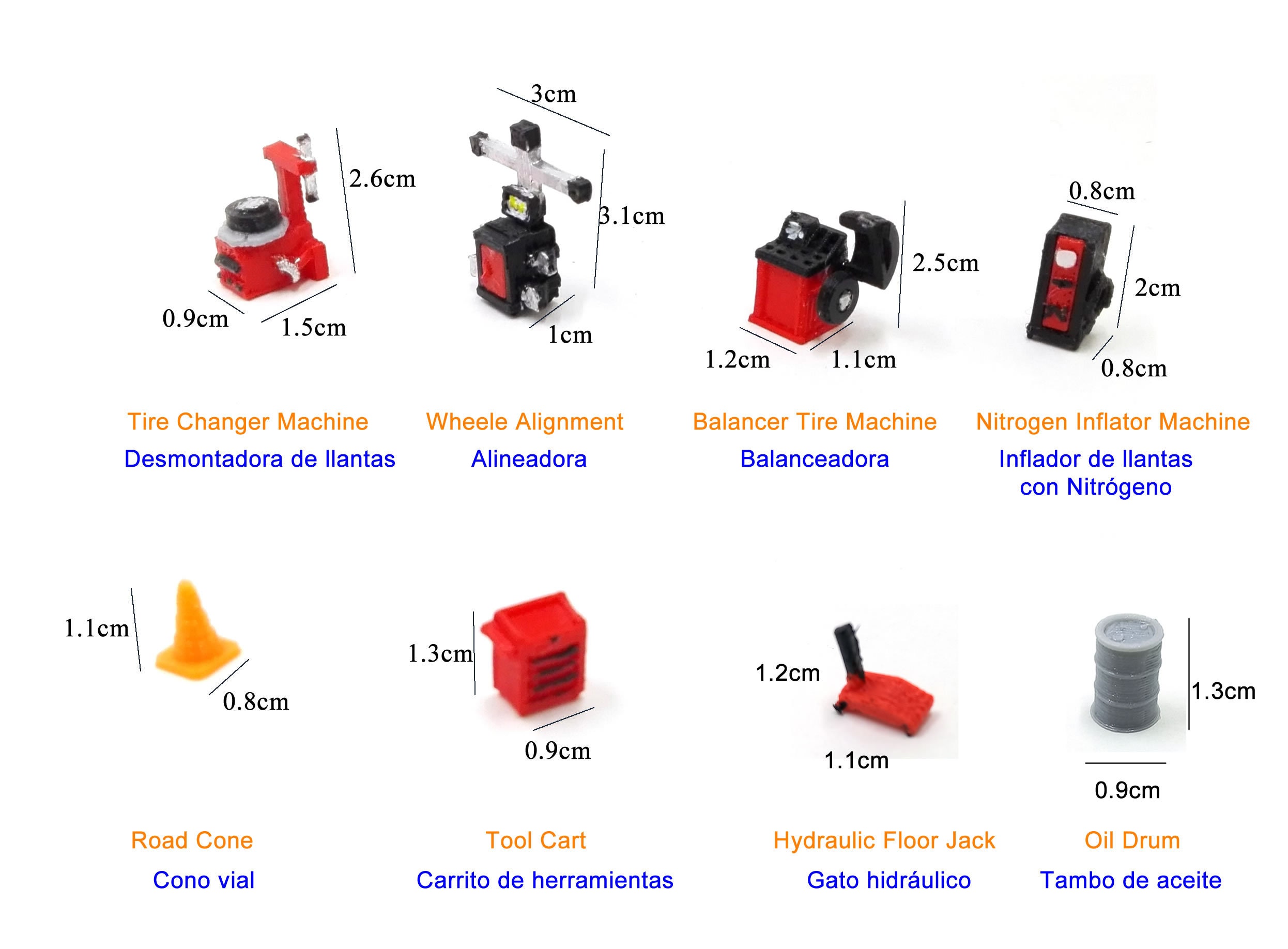 1:64 Scale Automotive Items for Car Mechanic Workshop Diorama - Garage ...