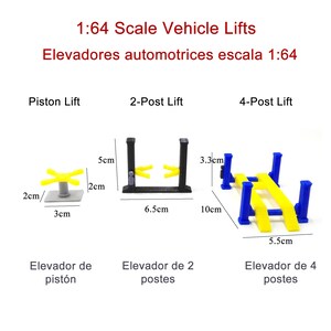 STL Files for 3D Printer – 1:64 Scale Vehicle Lifts for Car Mechanic ...