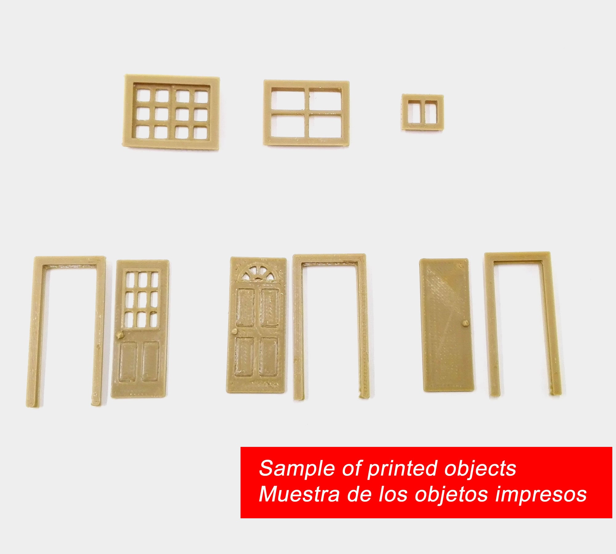 Miniature Furniture – Doors and Windows Kit for House 1:50 Scale - STL ...
