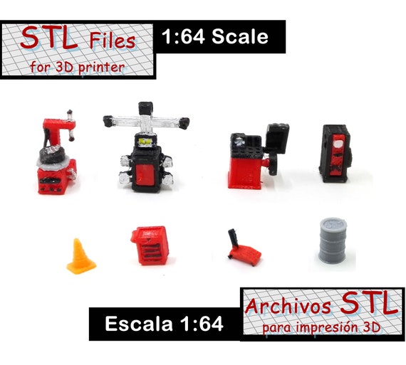 1:64 Scale Automotive Items for Car Mechanic Workshop Diorama | Etsy