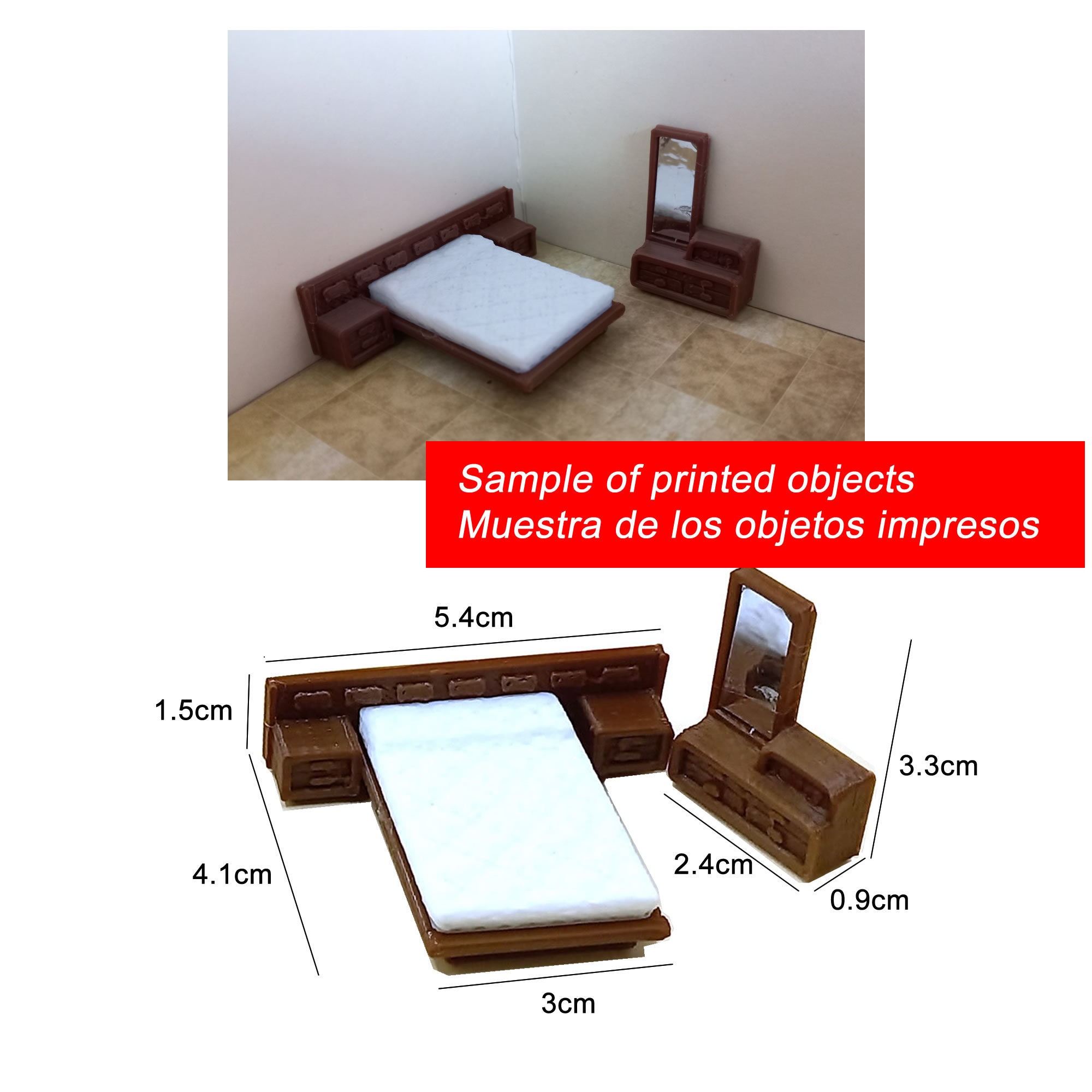 Miniature Furniture - 1:50 Scale House Furniture Kit – STL Models for ...