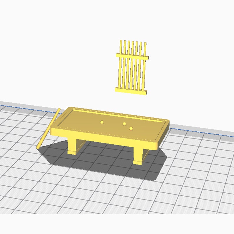 Carom and Pool Billiard Tables With Accessories - Scale 1:50 – STL ...