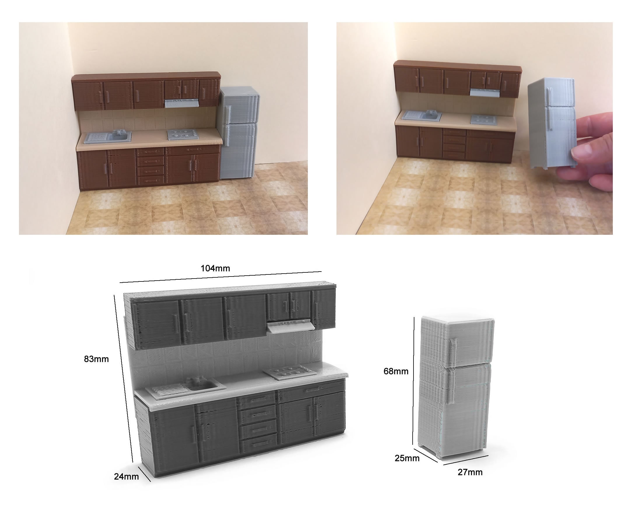 Miniature Furniture - 1:25 Scale House Furniture Kit – STL Models for ...